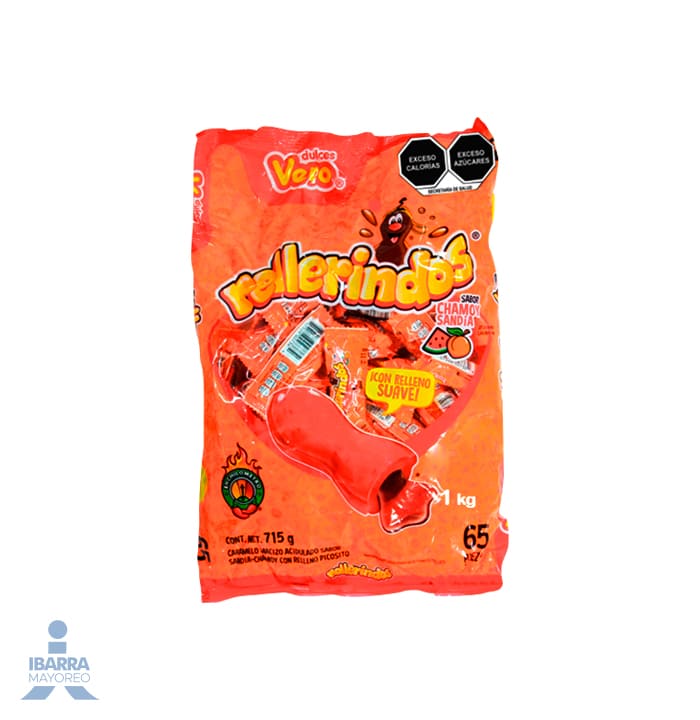 dulce vero rellerindo sandia chamoy 65 pzas | Ibarra Mayoreo