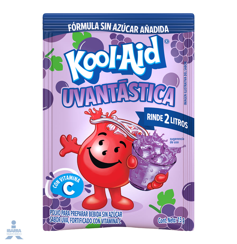 refresco kool aid uvantastica 15 g | Ibarra Mayoreo