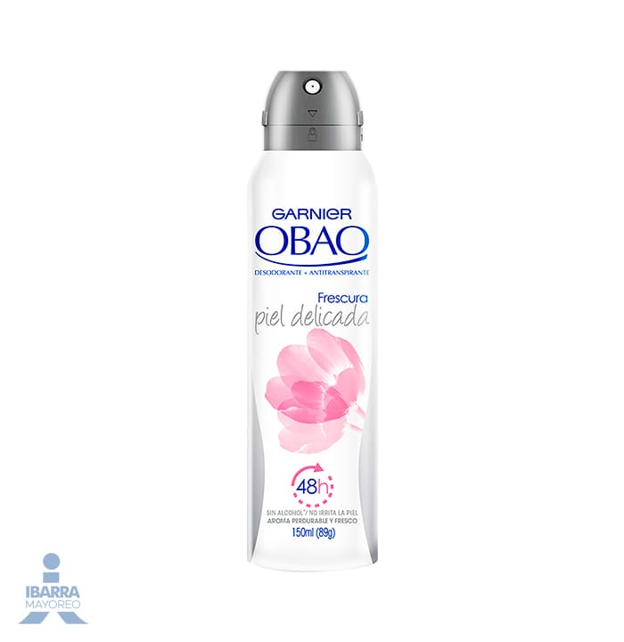 desodorante obao mujer piel delicada aerosol 150 ml | Ibarra Mayoreo