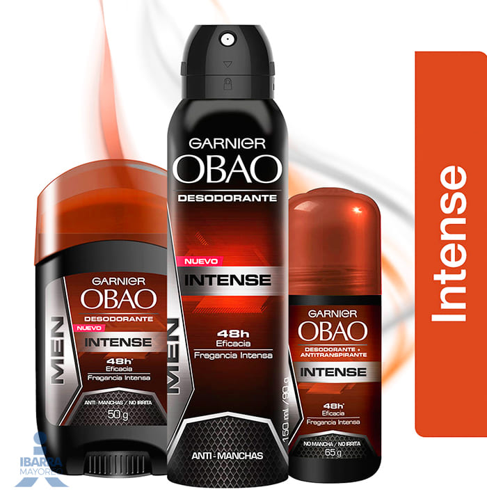 DESODORANTE OBAO HOMBRE INTENSE AEROSOL 150 ML | Ibarra Mayoreo