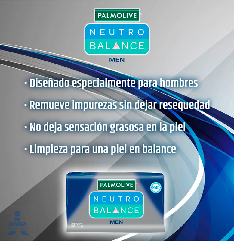 jabon de tocador palmolive neutro balance men 120 g | Ibarra Mayoreo jabon de tocador palmolive neutro balance men 120 g | Ibarra Mayoreo