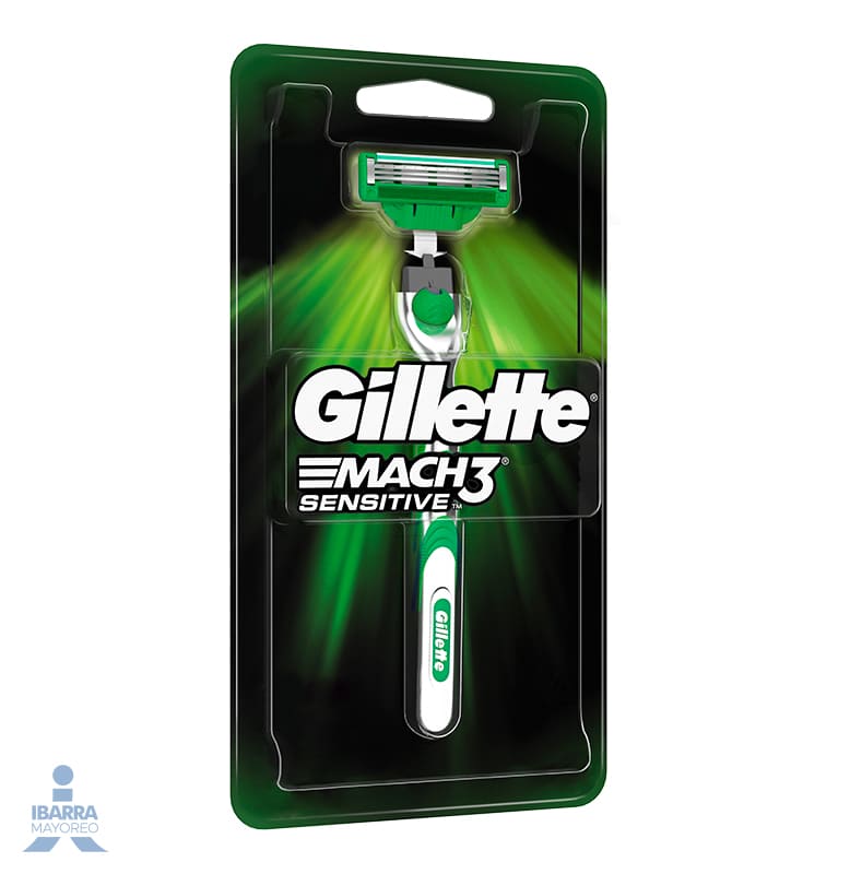 rastrillo gillette mach3 sensitive 1 pza | Ibarra Mayoreo