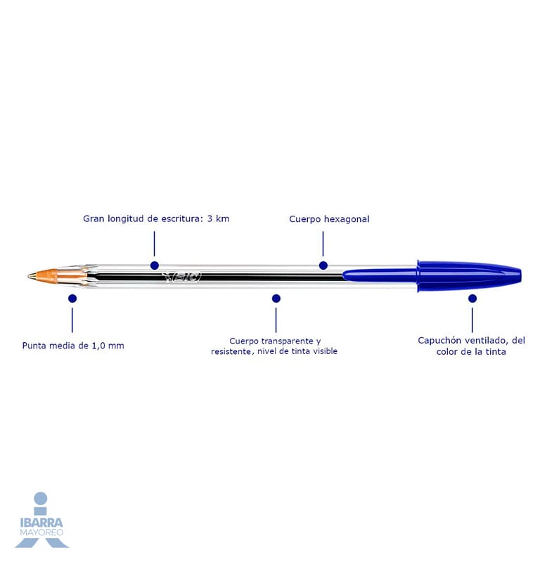 pluma bic cristal medium color 4 pzas gratis 1 lapiz grafito | Ibarra ...
