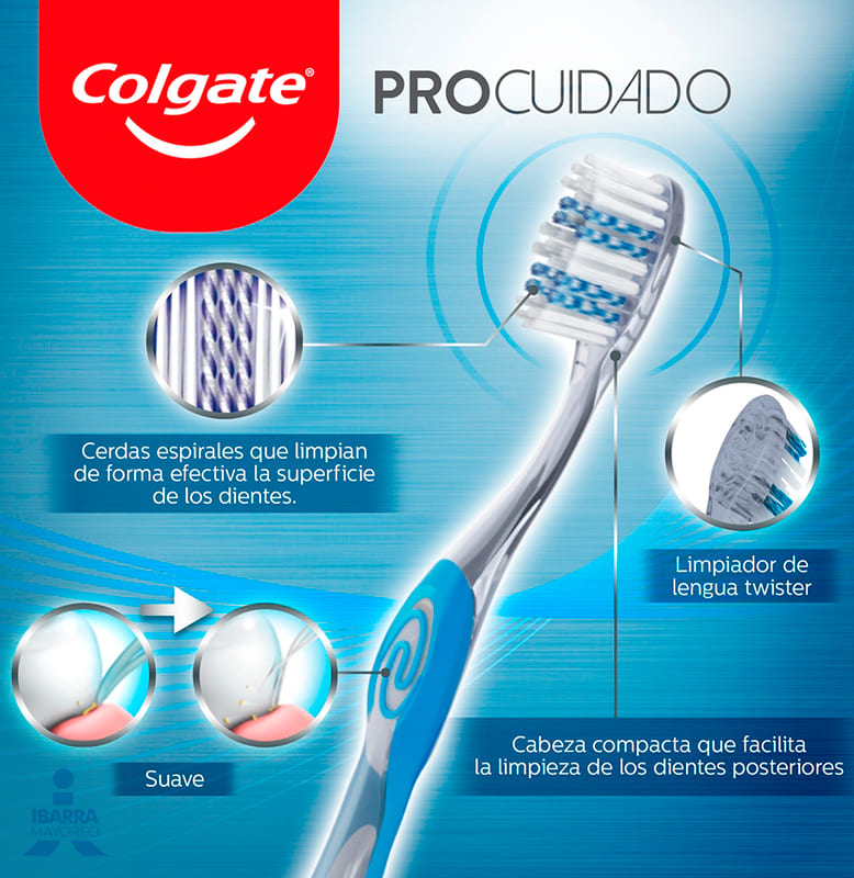 cepillo dental colgate pro cuidado 2 pzas | Ibarra Mayoreo