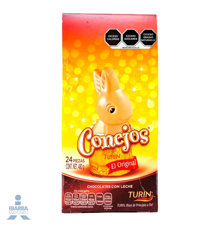 chocolate turin conejo 24 pzas | Ibarra Mayoreo