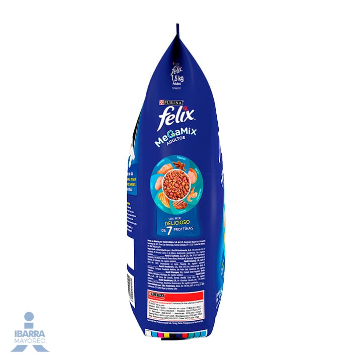 felix megamix alimento seco gatos adultos todas razas 7 proteinas 1 5 ...