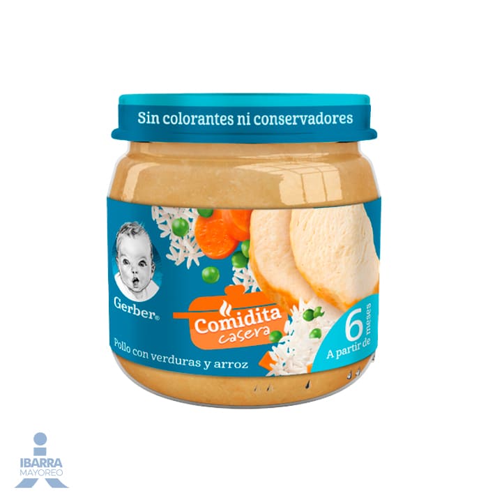 gerber colado verduras con pollo y pasta etapa 2 113 g | Ibarra Mayoreo