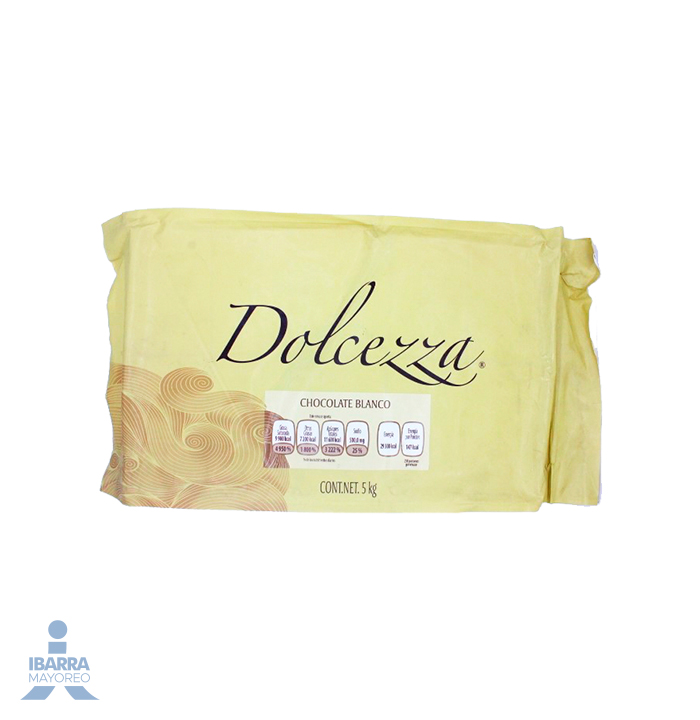 chocolate dolcezza marqueta blanca 5 kg | Ibarra Mayoreo