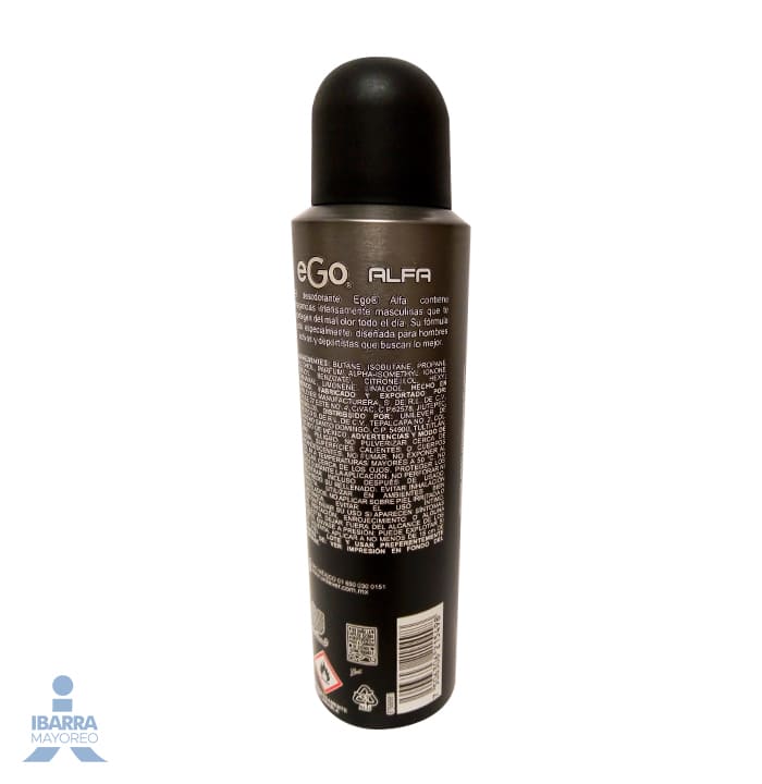 desodorante ego alfa aerosol 150 ml | Ibarra Mayoreo