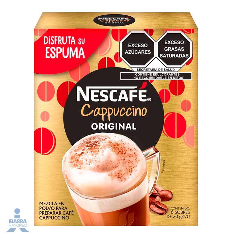 cafe nescafe cappuccino original 6/20 g | Ibarra Mayoreo cafe nescafe cappuccino original 6/20 g | Ibarra Mayoreo
