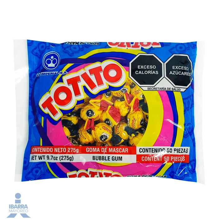 goma de mascar totito platano 50 pzas | Ibarra Mayoreo