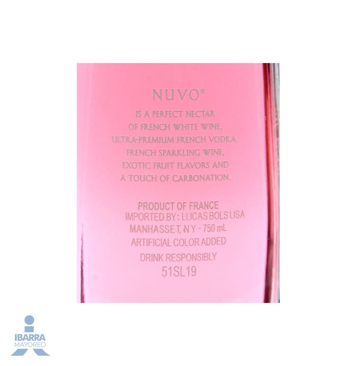LICOR VODKA NUVO 750 ML | Ibarra Mayoreo