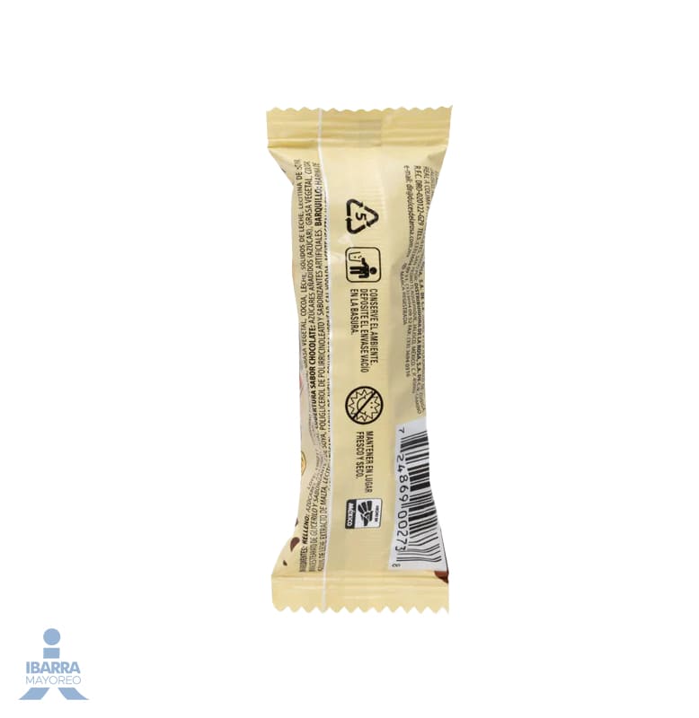 barquillo de la rosa palillin chocolate 40 pzas | Ibarra Mayoreo