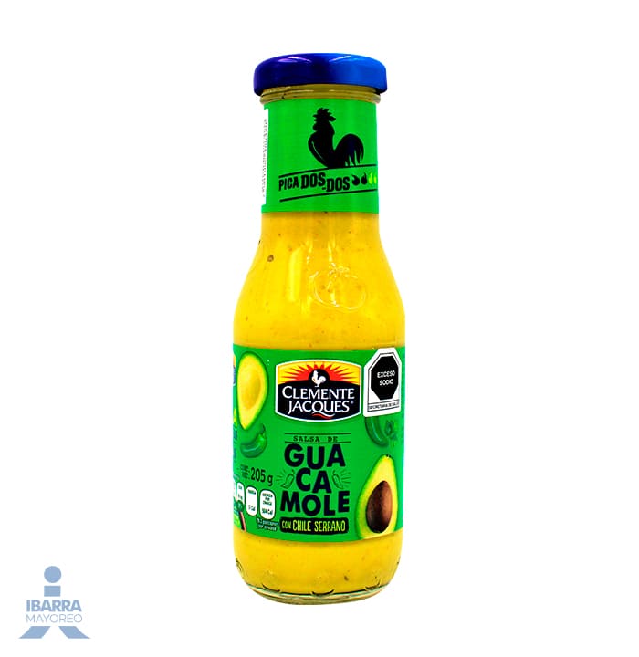 salsa guacamole clemente jacques serrano 205 g | Ibarra Mayoreo