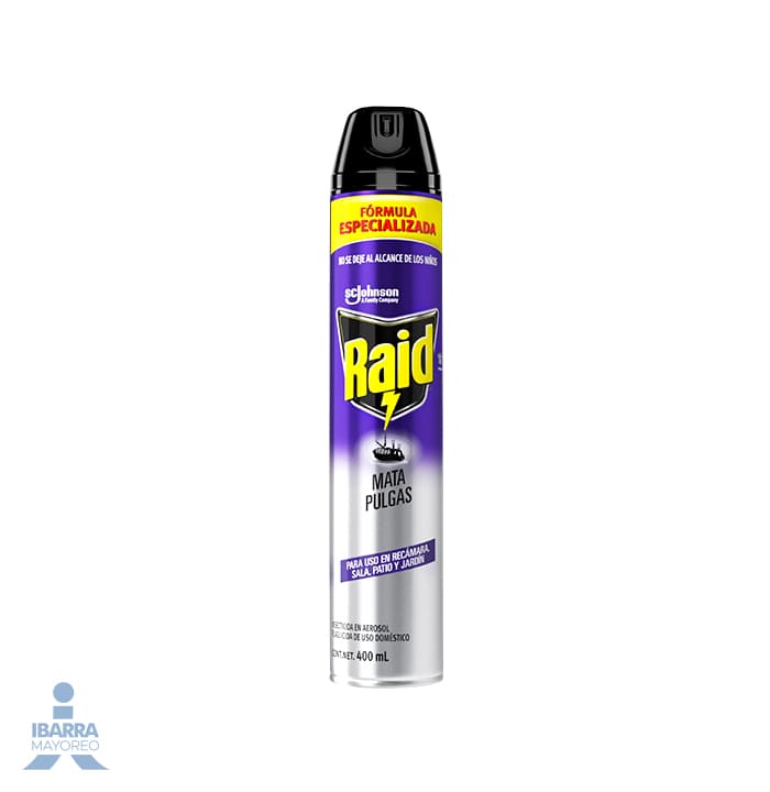 insecticida raid mata pulgas 400 ml | Ibarra Mayoreo