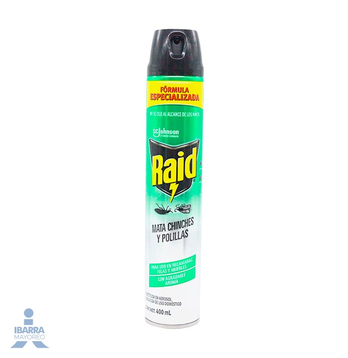 insecticida raid mata chinches y polilla 400 ml | Ibarra Mayoreo