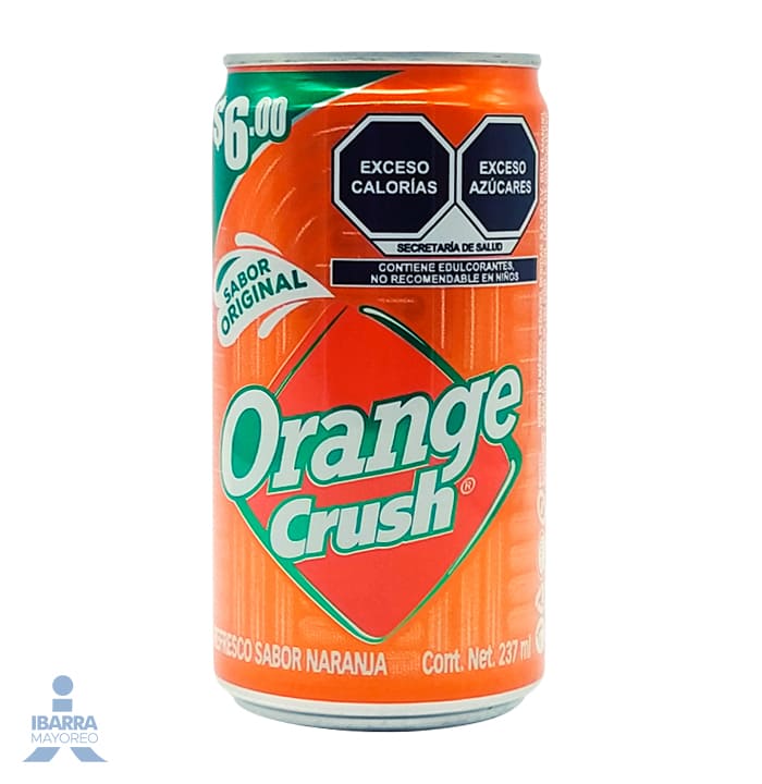 refresco orange crush original lata 237 ml | Ibarra Mayoreo