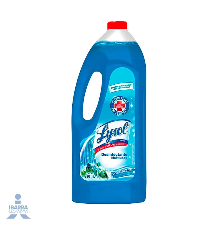 desinfectante multiusos lysol pure waterfall 820 ml | Ibarra Mayoreo