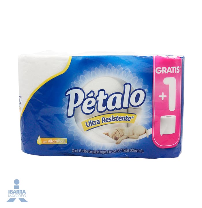 papel higienico petalo ultra resistente 377 hojas + 1 rollo gratis ...