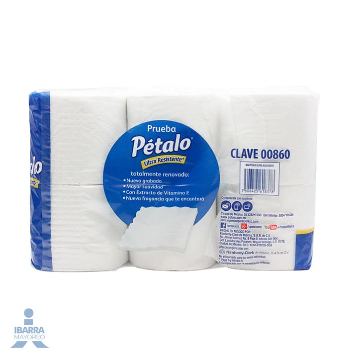 papel higienico petalo ultra resistente 377 hojas + 1 rollo gratis ...