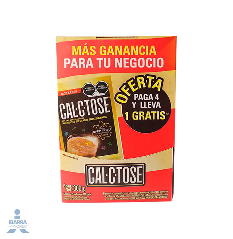 chocolate cal-c-tose bolsa 4/160 g + 1 gratis | Ibarra Mayoreo