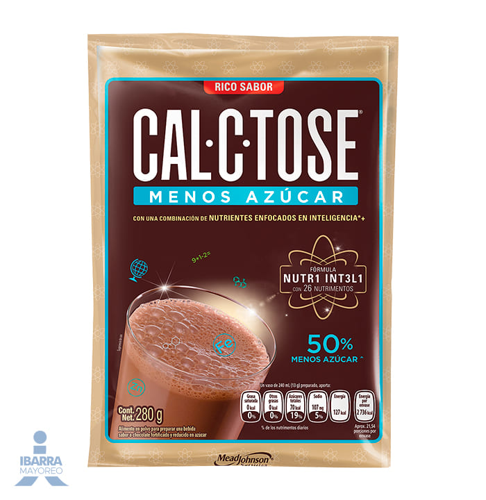 chocolate cal-c-tose 50% menos azucar bolsa 280 g | Ibarra Mayoreo