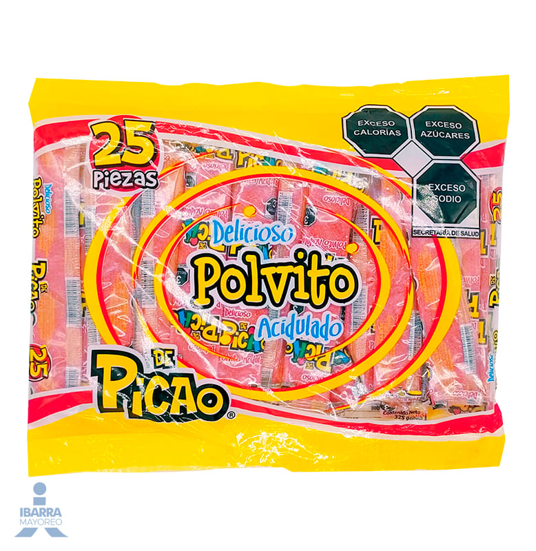 dulce polvito acidulado picao 25 pzas | Ibarra Mayoreo