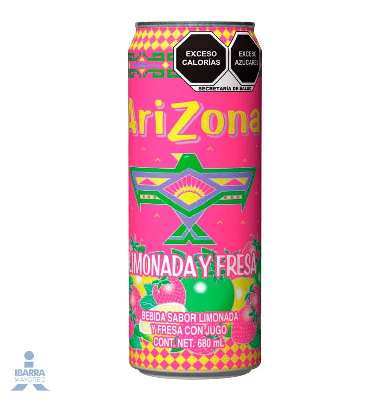 bebida arizona limonada y fresa 680 ml | Ibarra Mayoreo