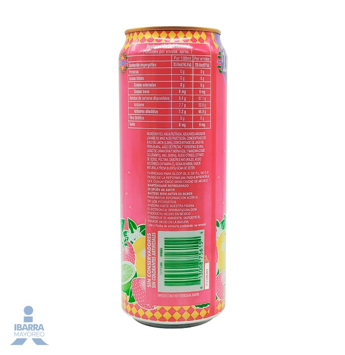 bebida arizona limonada y fresa 680 ml | Ibarra Mayoreo