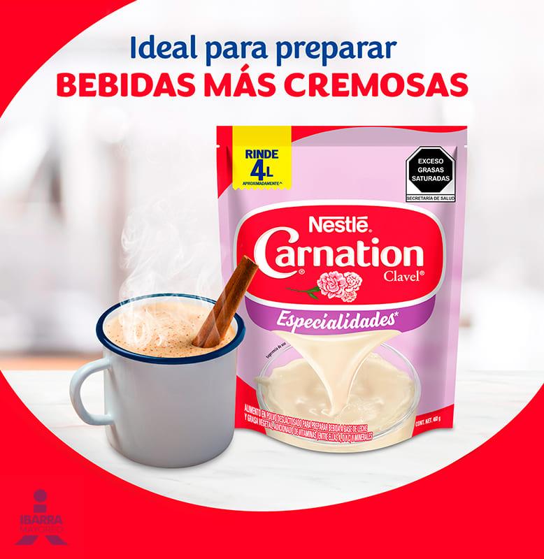 leche carnation polvo deslactosada 460 g | Ibarra Mayoreo