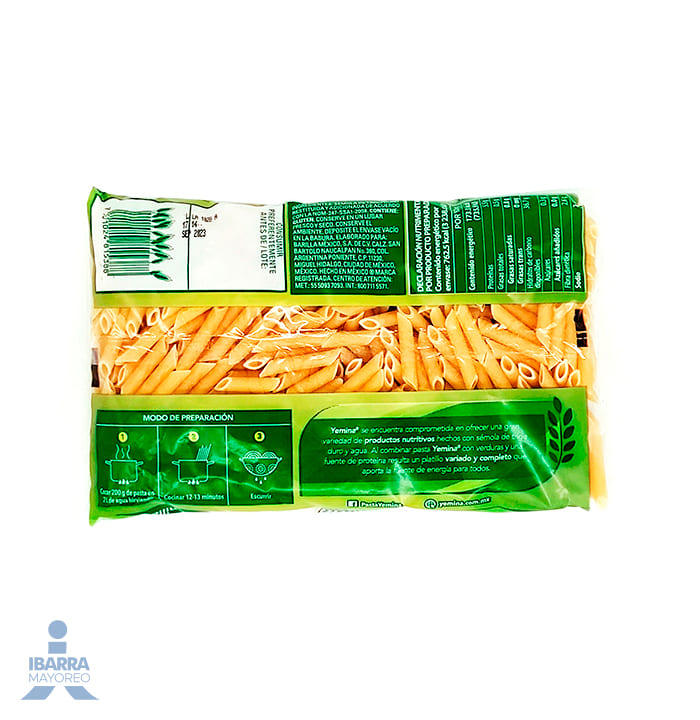 pasta yemina plumilla no 1 220 g | Ibarra Mayoreo