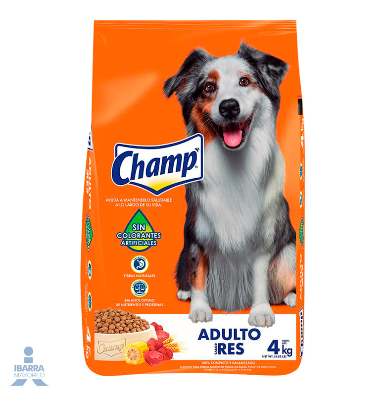 alimento champ adulto res 4 kg | Ibarra Mayoreo