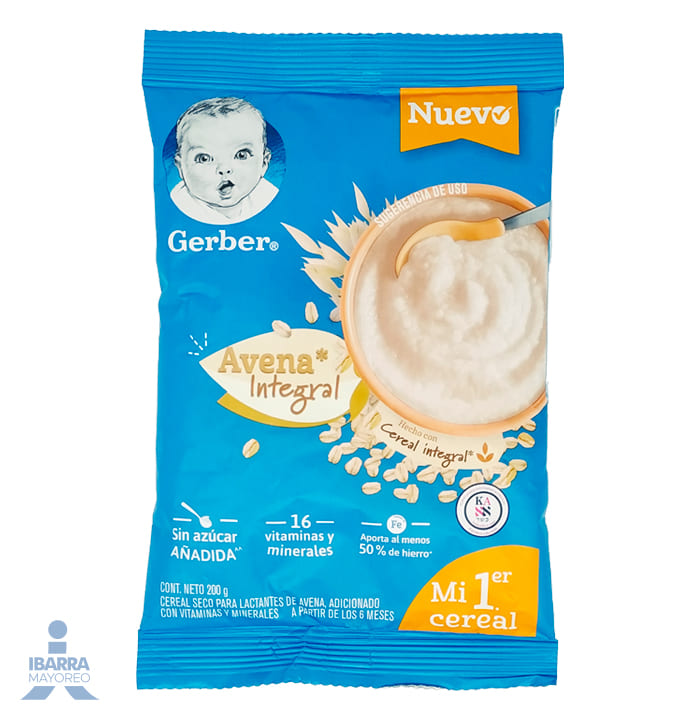 gerber cereal avena integral etapa 1 econopack 200 g | Ibarra Mayoreo