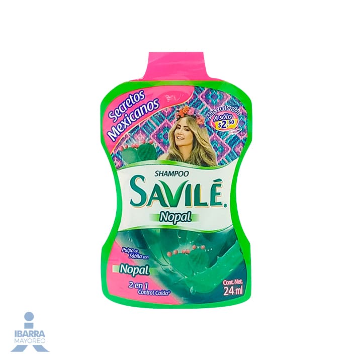 shampoo savile nopal 2 en 1 tira 16/24 ml | Ibarra Mayoreo