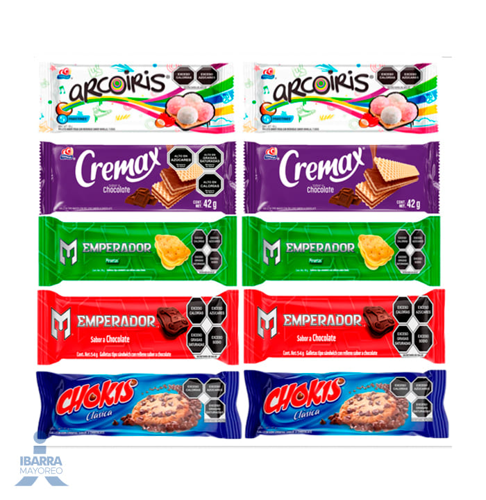 galletas gamesa negocio surtido variedad 10 pzas | Ibarra Mayoreo