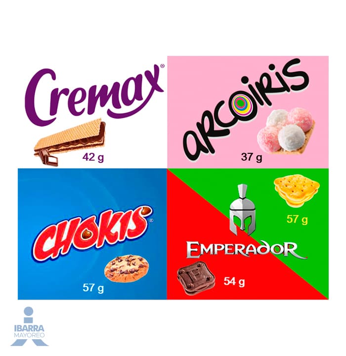 galletas gamesa negocio surtido variedad 10 pzas | Ibarra Mayoreo