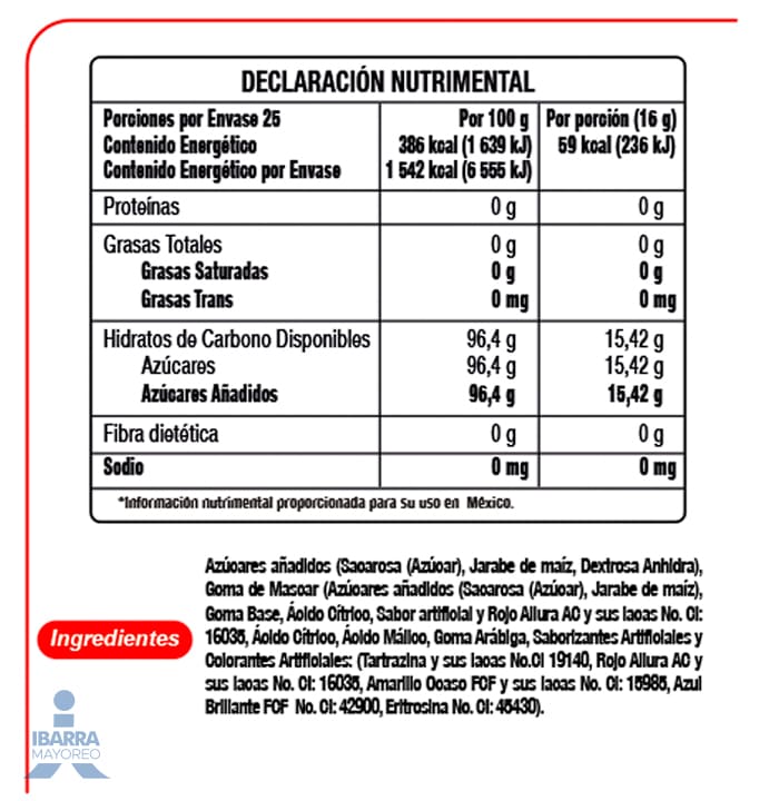 dulce pachi bola 25 pzas | Ibarra Mayoreo