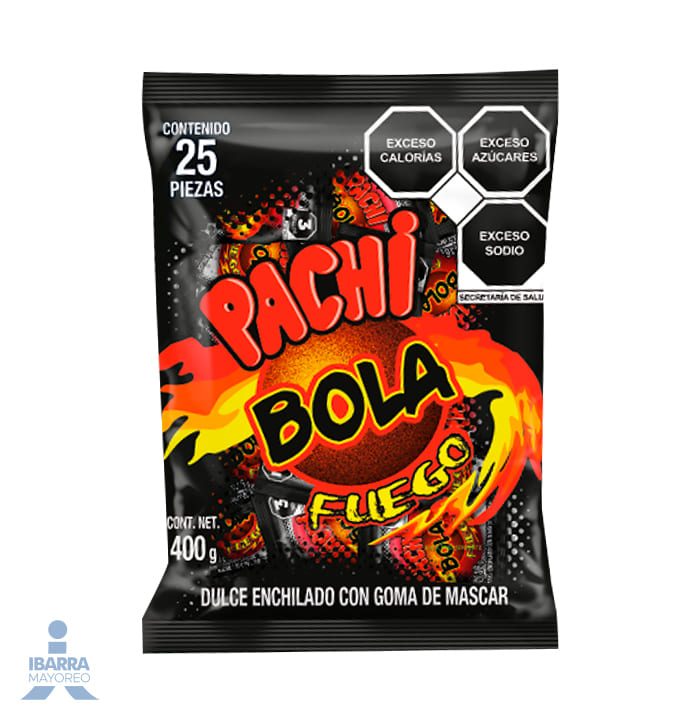 dulce pachi bola fuego 25 pzas | Ibarra Mayoreo