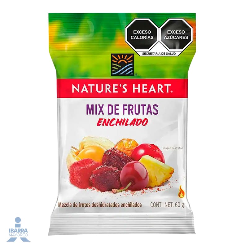 botana natures heart mix de frutas enchilado 60 g | Ibarra Mayoreo