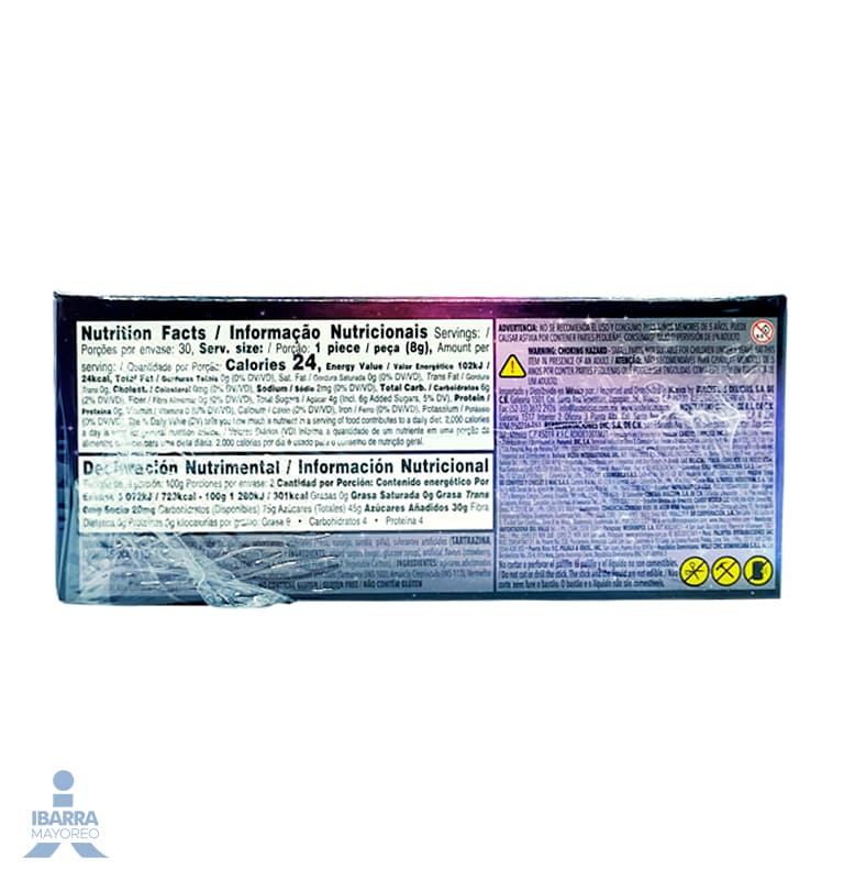 paleta las delicias luminox alien 24 pzas | Ibarra Mayoreo