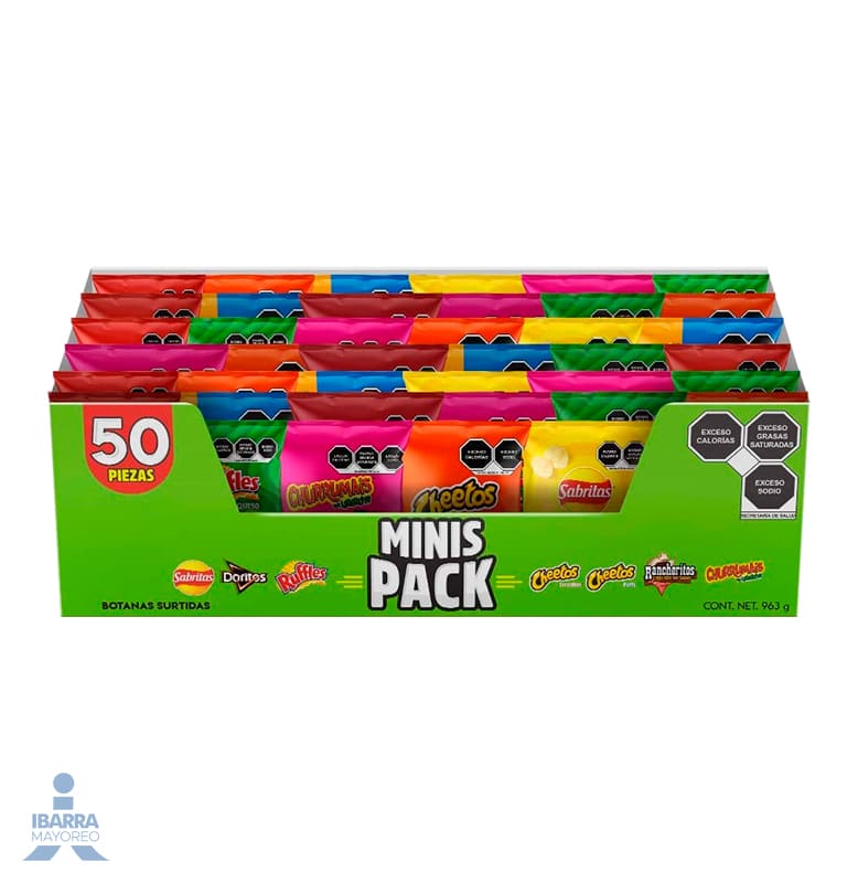 sabritas minis 50 pzas | Ibarra Mayoreo