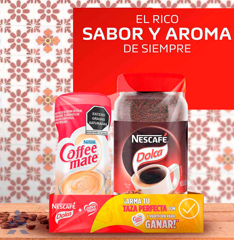 cafe nescafe dolca 170 g + coffee mate 160 g | Ibarra Mayoreo