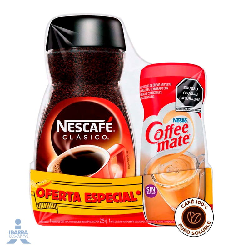 cafe nescafe clasico 220 g gratis coffe mate 160 g | Ibarra Mayoreo