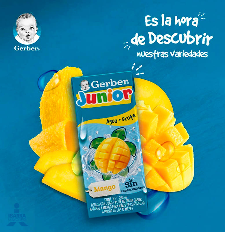 gerber bebida mango junior 200 ml | Ibarra Mayoreo