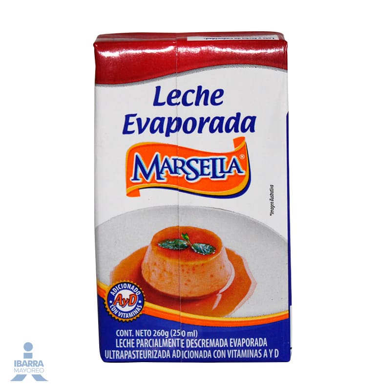 leche marsella evaporada 250 ml | Ibarra Mayoreo