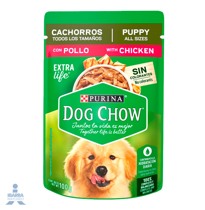 alimento purina dog chow cachorro pollo 100 g | Ibarra Mayoreo