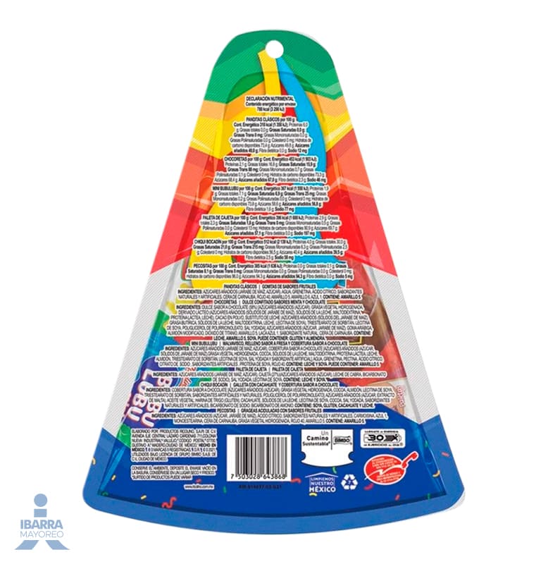 dulce ricolino rico fiesta bolo 206 g | Ibarra Mayoreo