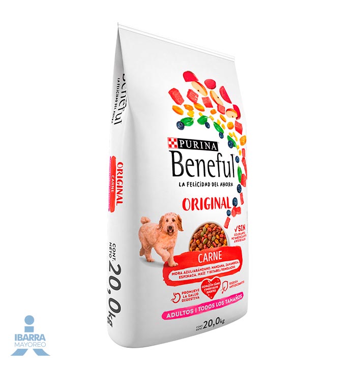 beneful alimento seco adulto todos los tamanos carne 20 kg | Ibarra Mayoreo