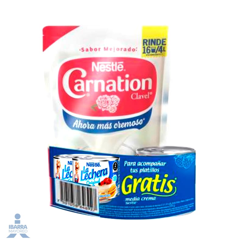 leche carnation polvo 460 g gratis lechera 2/100 g | Ibarra Mayoreo