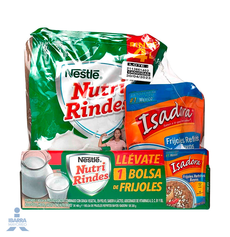 leche nutri rindes 460 g gratis frijoles isadora 220 g | Ibarra Mayoreo